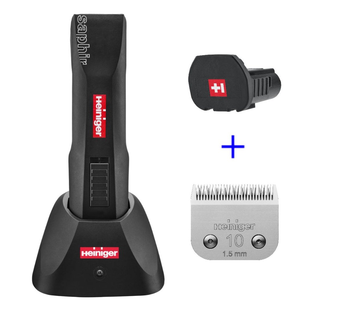 Heiniger SaphirBasic cordless hundeklipper m/1 batteri + skær 10 | Køb her!